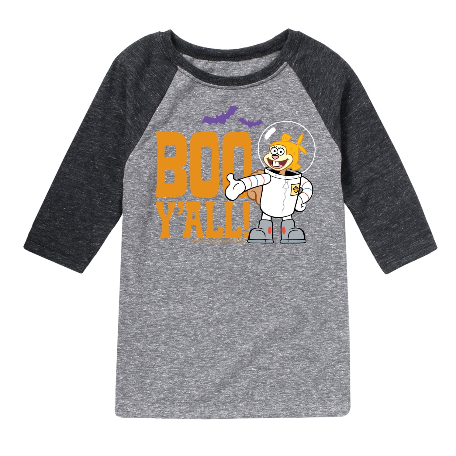 SpongeBob SquarePants - Sandy Boo Y'all - Toddler And Youth Raglan ...