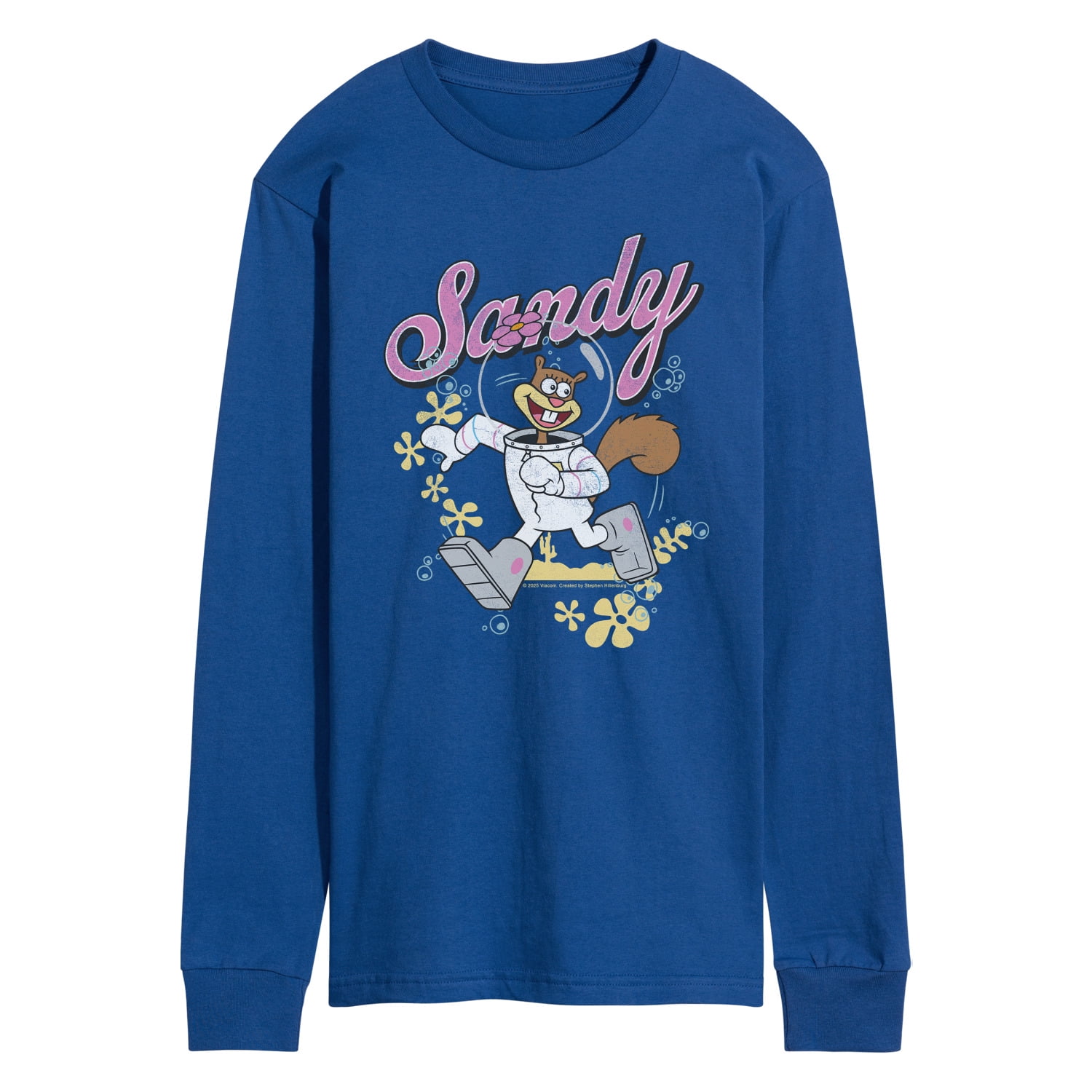 SpongeBob SquarePants - Sandy Squirrel Run - Men's Long Sleeve Graphic ...
