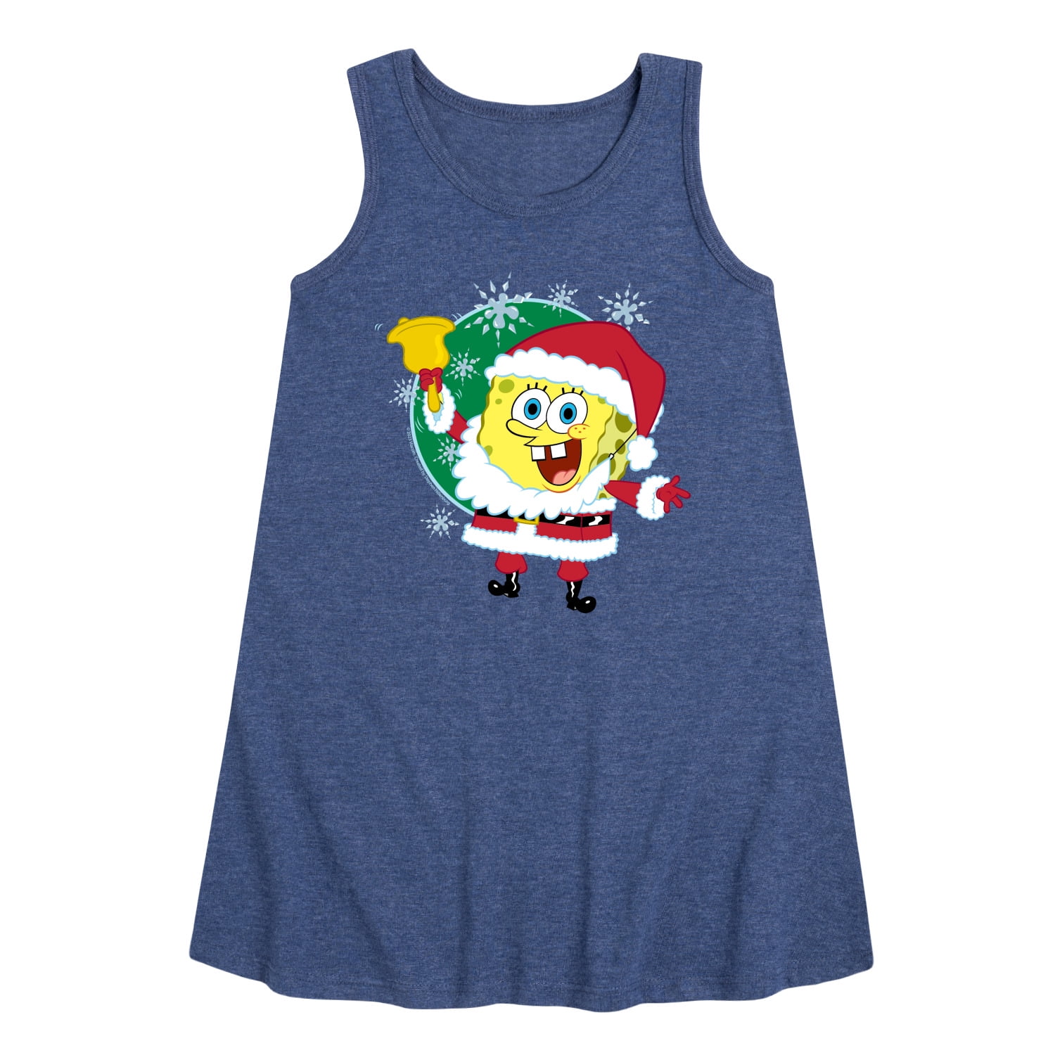 SpongeBob SquarePants - Santa Spongebob - Toddler & Youth Girls A-line ...