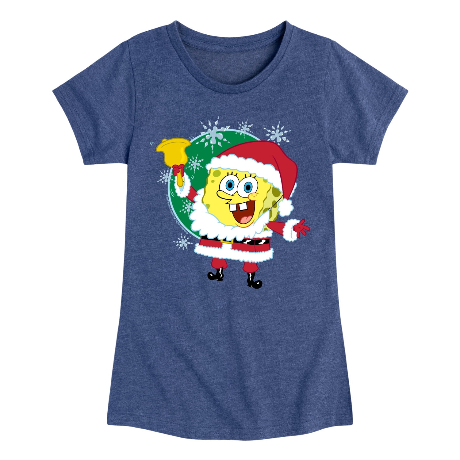 SpongeBob SquarePants - Santa Spongebob - Toddler & Youth Girls Short ...