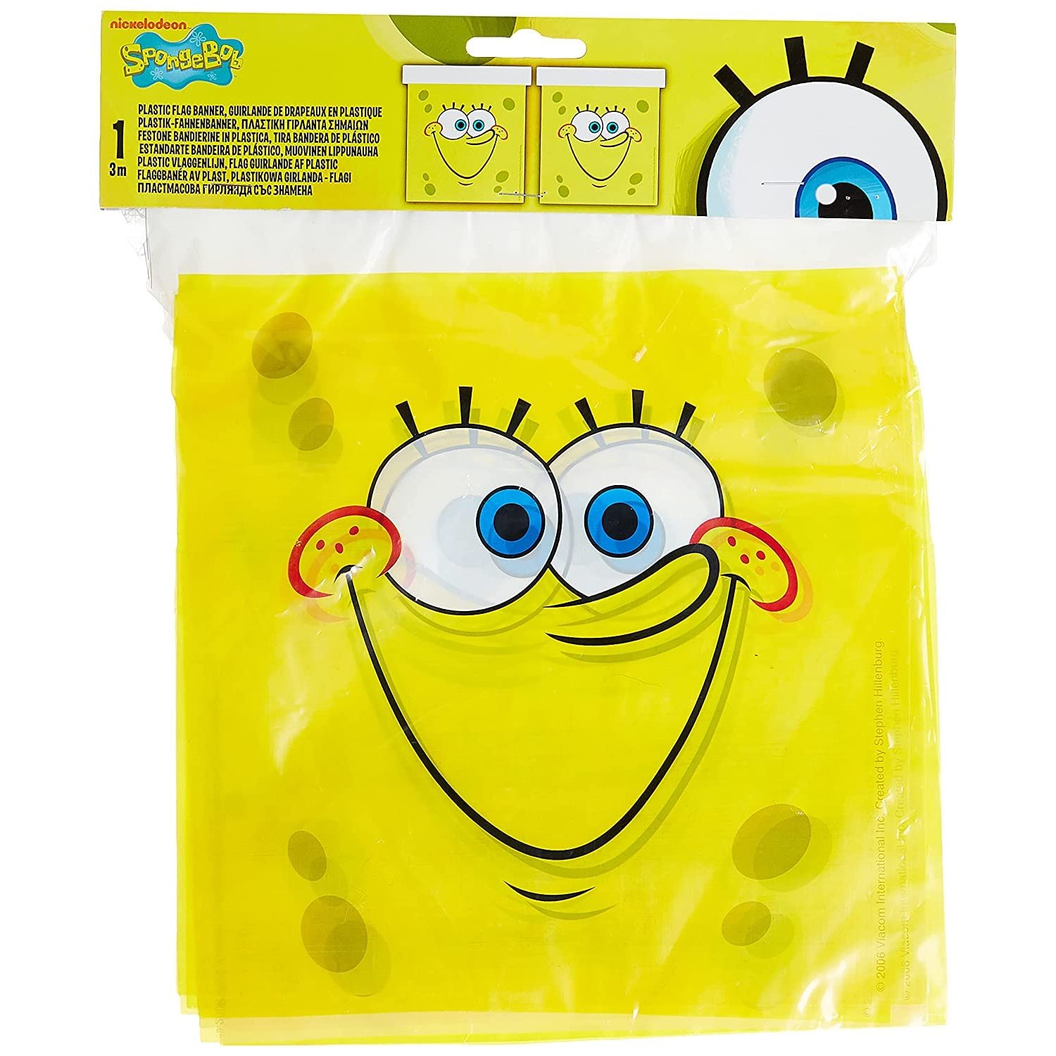 SpongeBob SquarePants Scalloped Flag Banner - Walmart.com