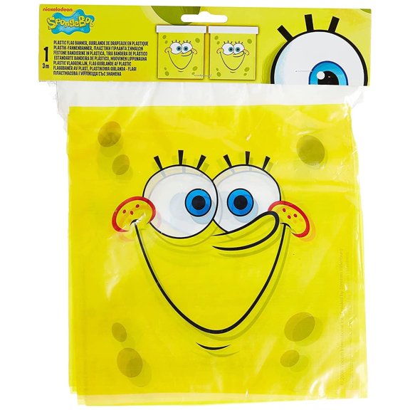 SpongeBob SquarePants Faces Jointed Banner, 1 Count, Party Decorations ...