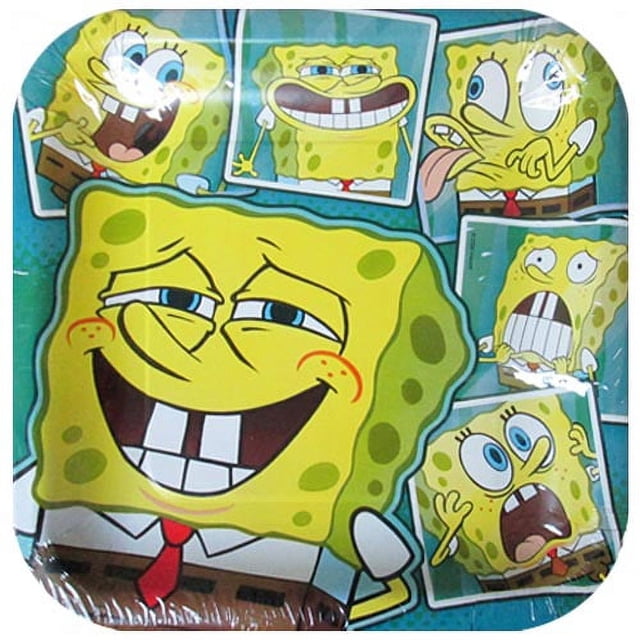 SpongeBob SquarePants 'Selfies' Large Paper Plates (8ct) - Walmart ...