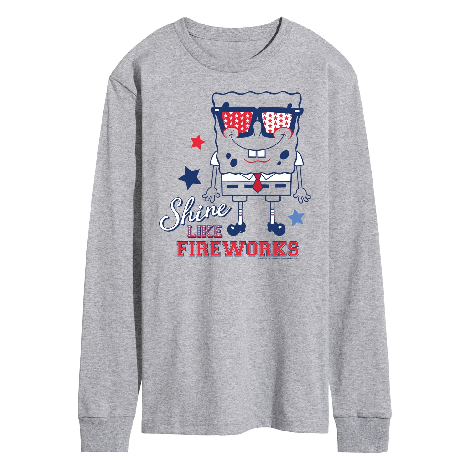 SpongeBob SquarePants - Shine Like Fireworks - Men's Long Sleeve T ...
