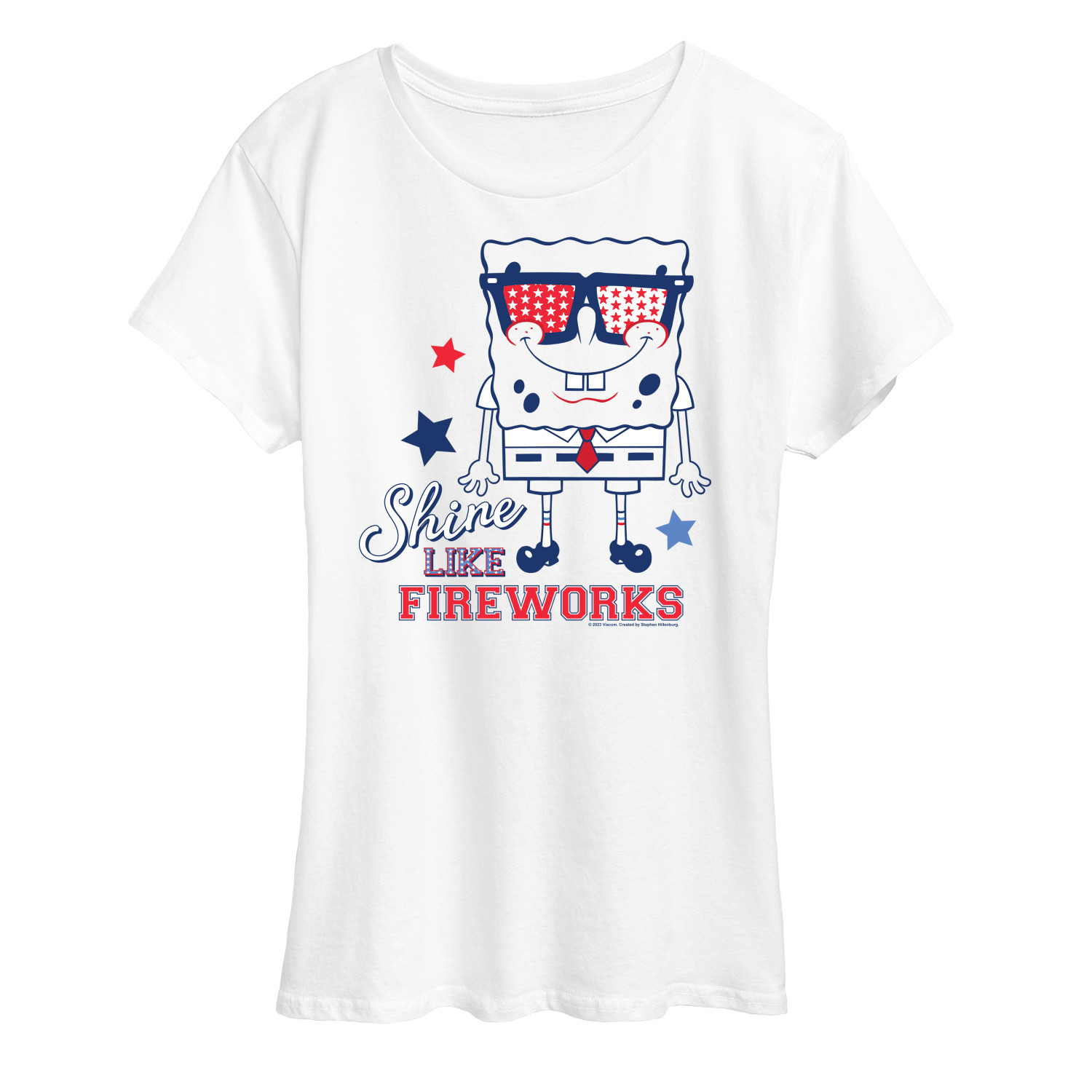 SpongeBob SquarePants - Shine Like Fireworks - Women's Short Sleeve ...