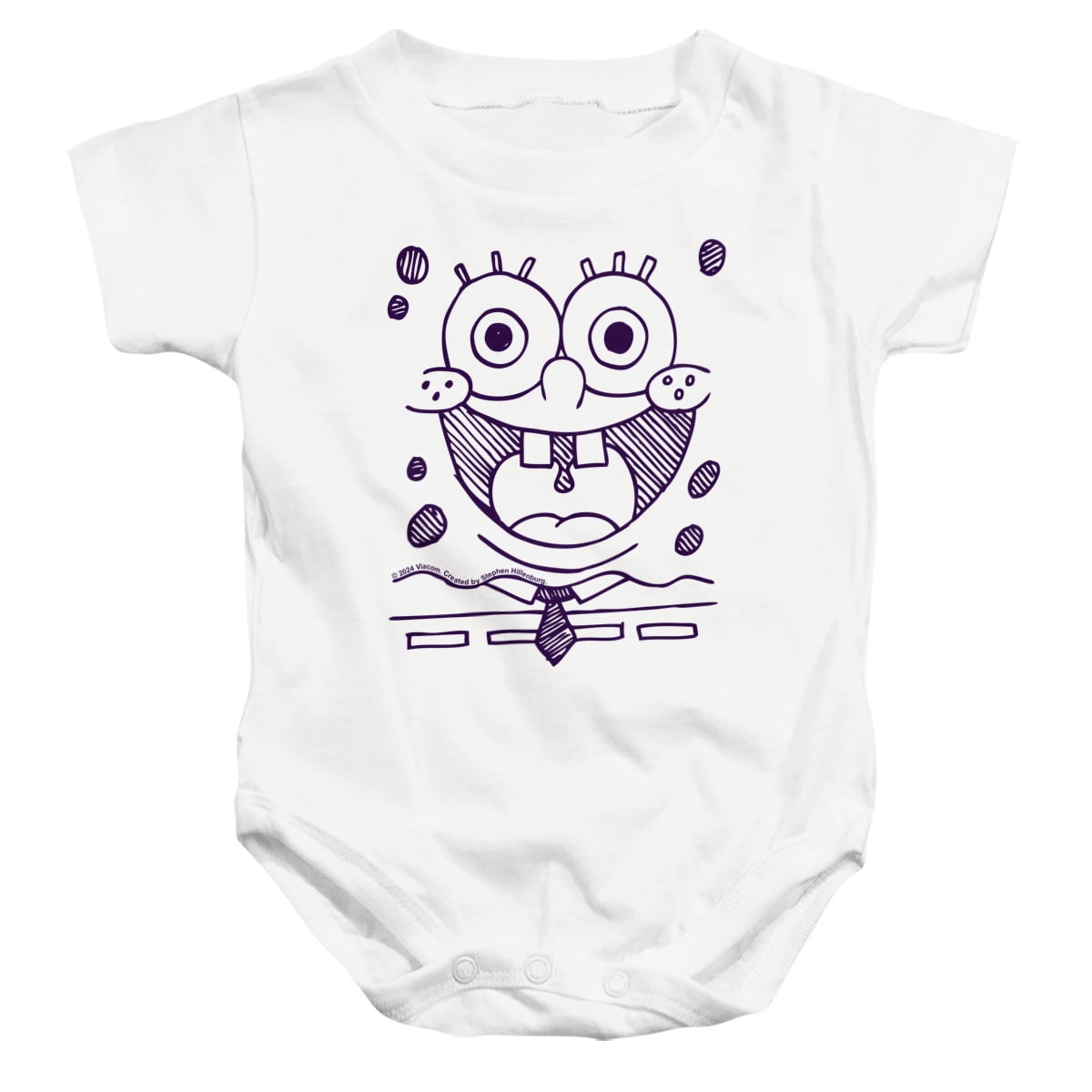 SpongeBob SquarePants SpongeBob Felt Pen Grin Unisex Infant Snap Suit ...
