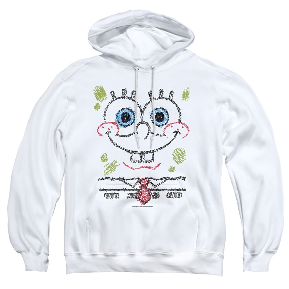 SpongeBob SquarePants SpongeBob Scribble Smile Adult Pull-Over Hoodie ...