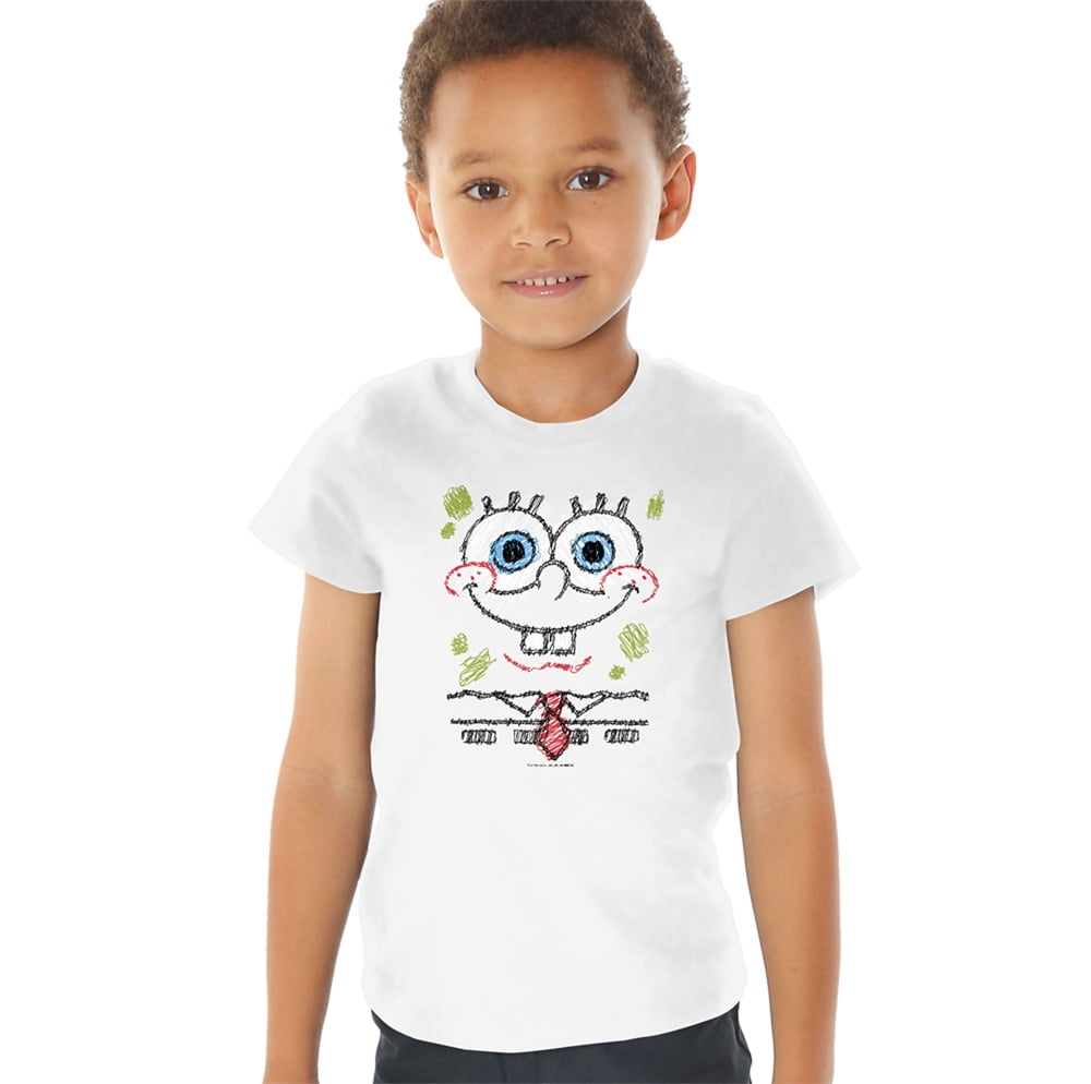 SpongeBob SquarePants SpongeBob Scribble Smile Kids T Shirt (3) for ...