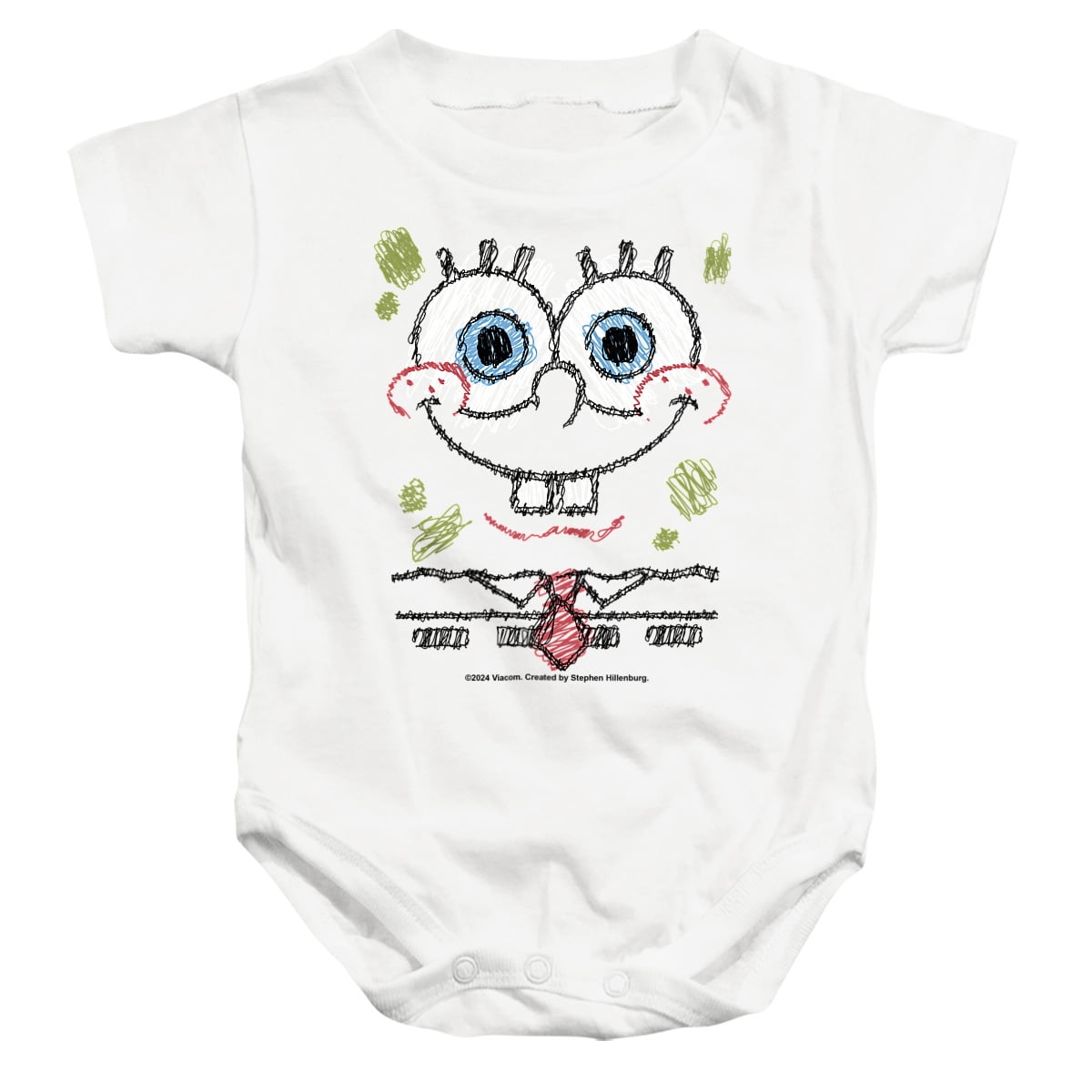 SpongeBob SquarePants SpongeBob Scribble Smile Unisex Infant Snap Suit ...
