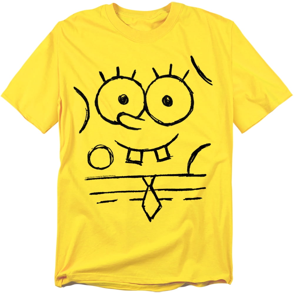 Spongebob T-Shirt Spongebob Sketch Smile Unisex Graphic Tee for Men ...