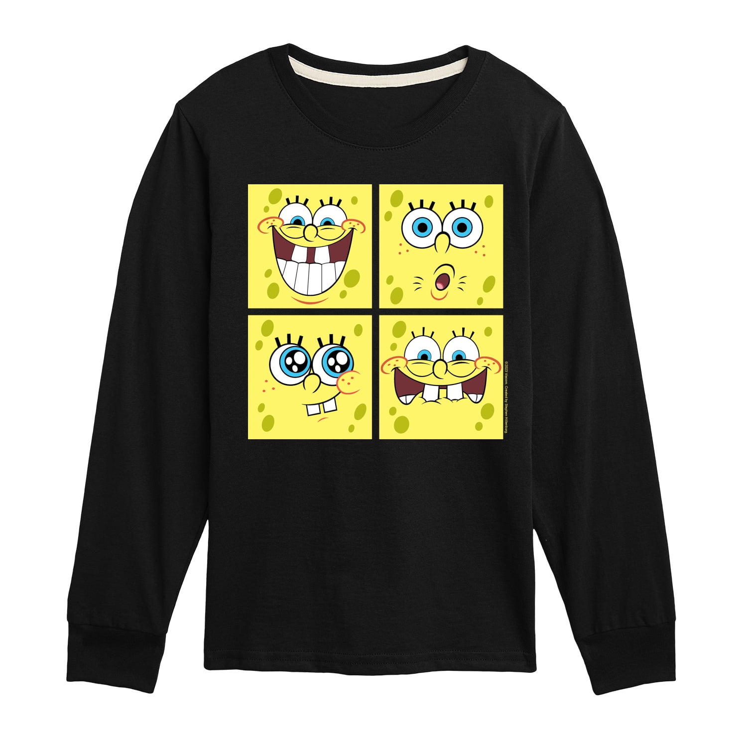 SpongeBob SquarePants - Spongebob Face - Toddler & Youth Long Sleeve ...