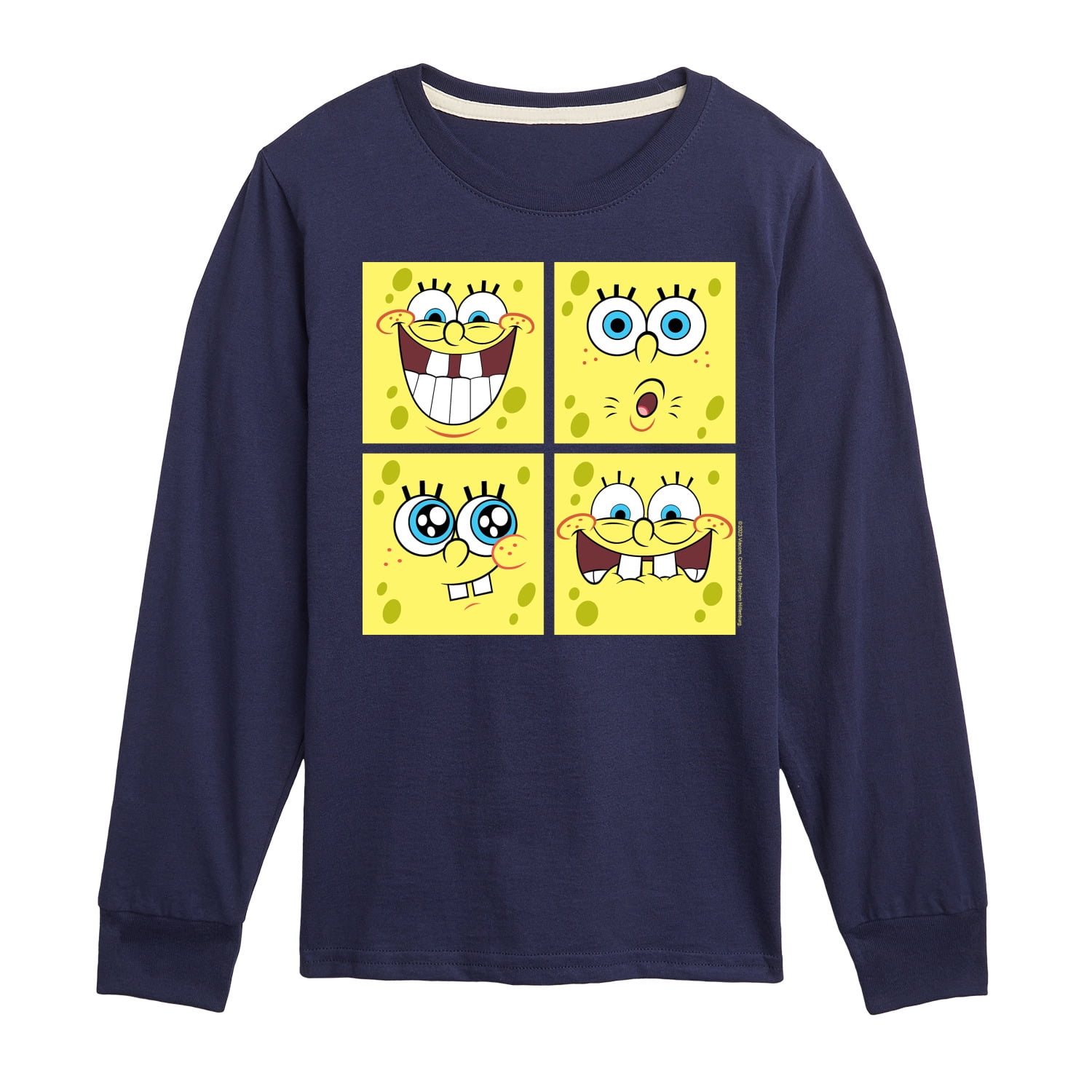 SpongeBob SquarePants - Spongebob Face - Toddler & Youth Long Sleeve ...