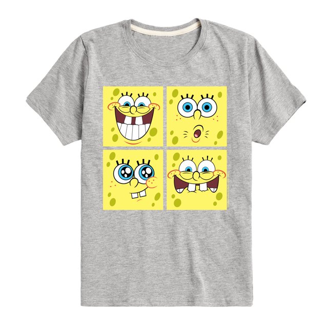 SpongeBob SquarePants - Spongebob Face - Toddler & Youth Short Sleeve ...