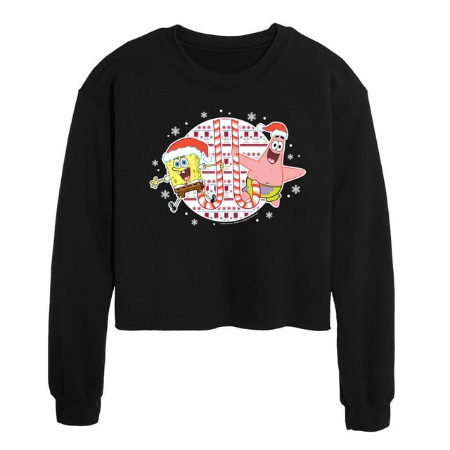 SpongeBob SquarePants - Spongebob Patrick Candy Canes - Juniors Cropped ...