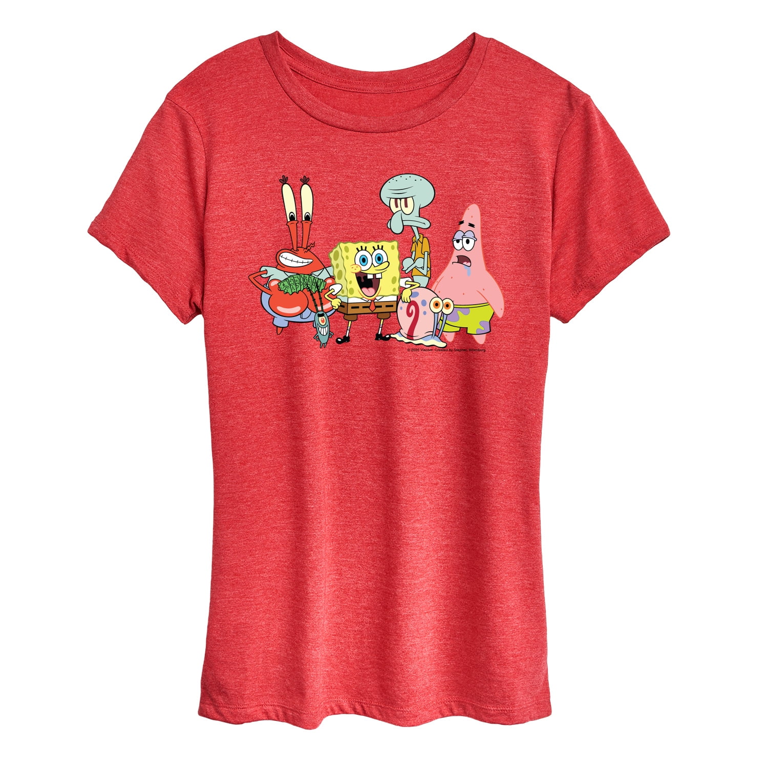SpongeBob SquarePants - Squad - Women's Short Sleeve Graphic T-Shirt ...