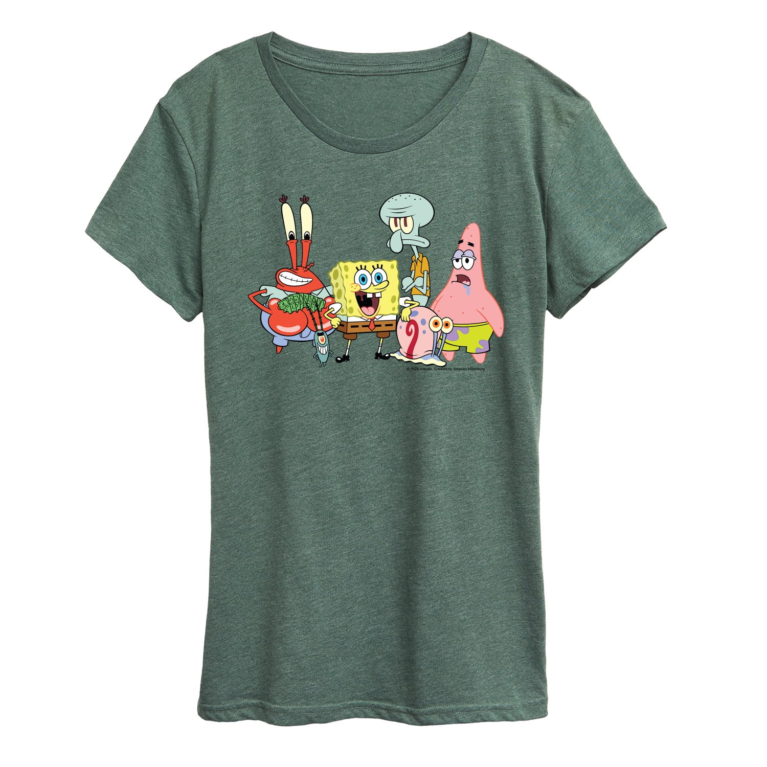 SpongeBob SquarePants - Squad - Women's Short Sleeve Graphic T-Shirt ...