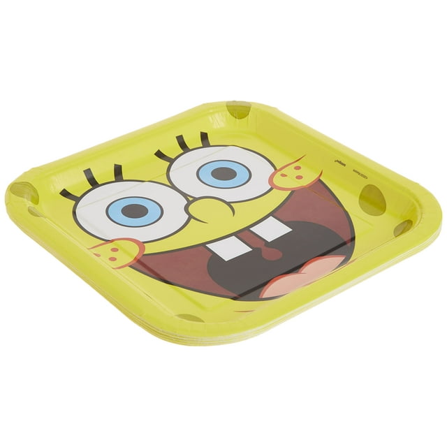 SpongeBob SquarePants Square Dinner Plates - 8 Pcs - Walmart.com