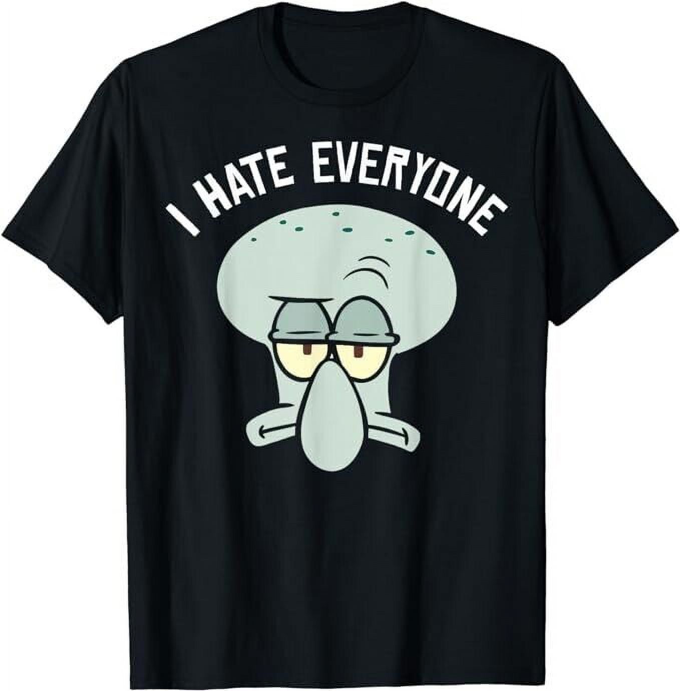 SpongeBob SquarePants Squidward I Hate Everyone T-Shirt Black Lage ...