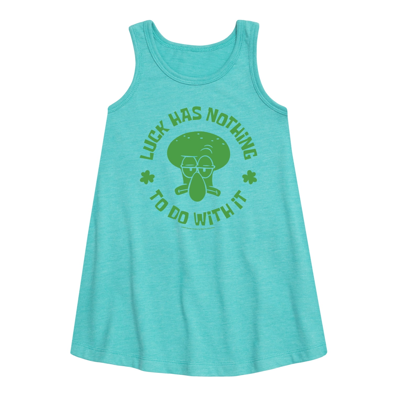 SpongeBob SquarePants - Squidward Luck - Girls Aline Dress - Walmart.com