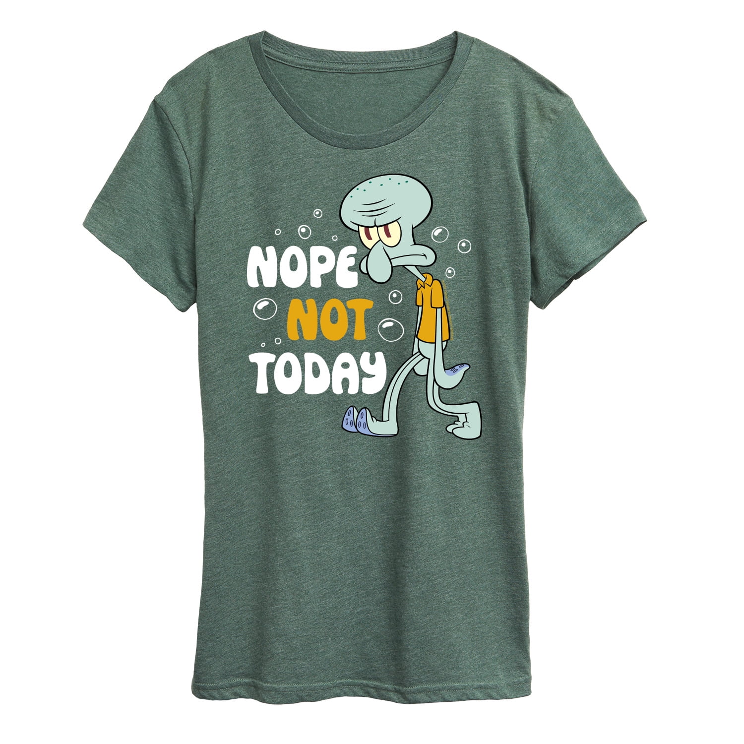 SpongeBob SquarePants - Squidward Nope Not Today - Women's Short Sleeve ...