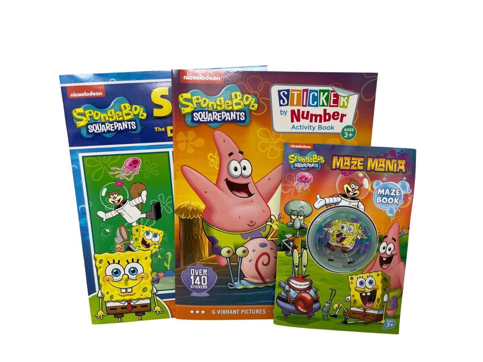 SpongeBob SquarePants Sticker Activity Book, the Difference & Mazemania ...