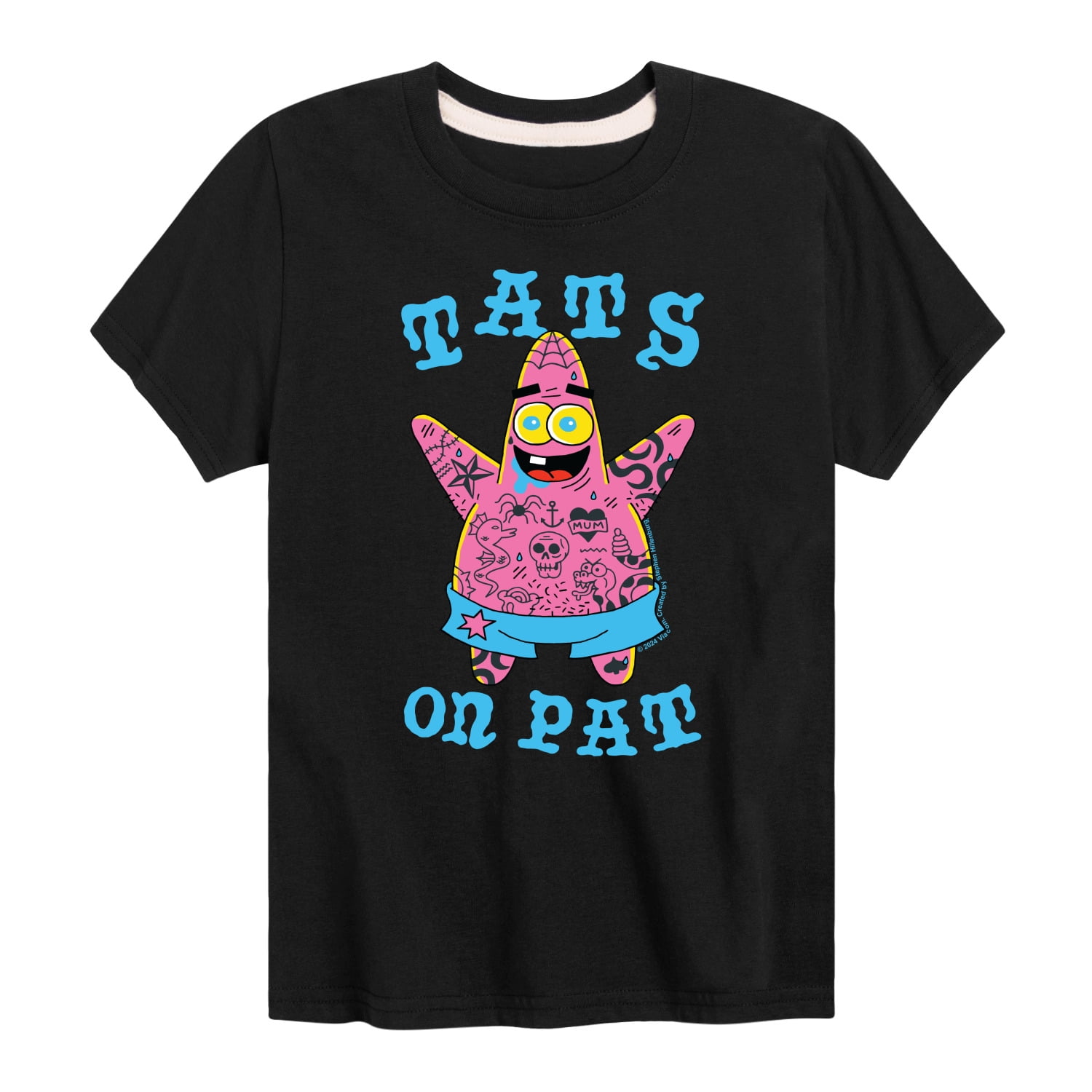 SpongeBob SquarePants - Tats On Pat - Toddler & Youth Short Sleeve ...