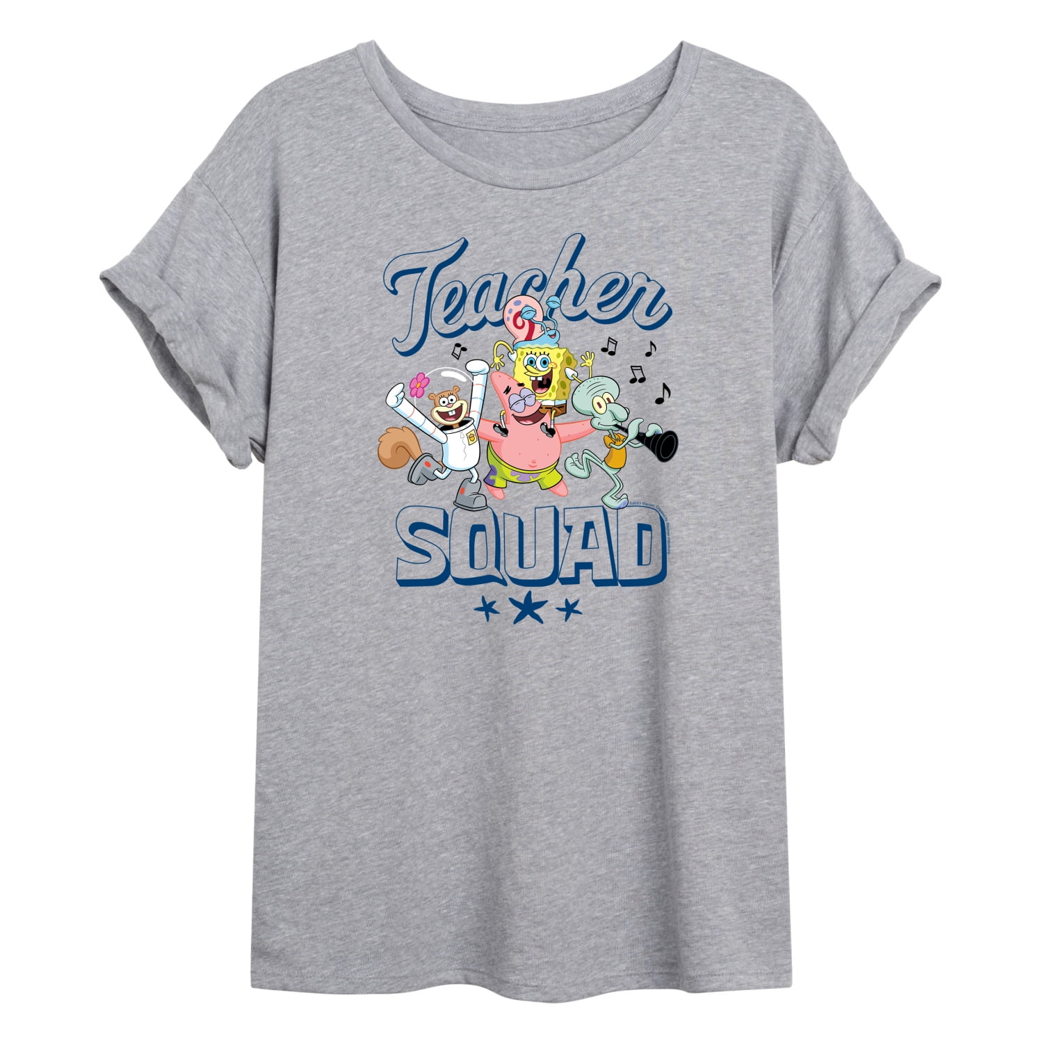 SpongeBob SquarePants - Teacher Squad - Juniors Ideal Flowy Muscle T ...
