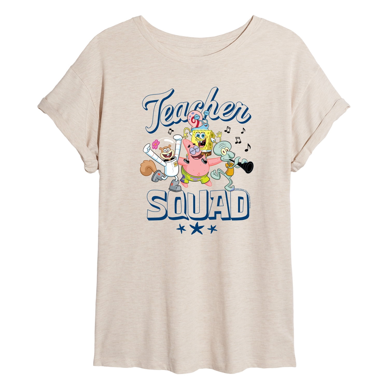 SpongeBob SquarePants - Teacher Squad - Juniors Ideal Flowy Muscle T ...