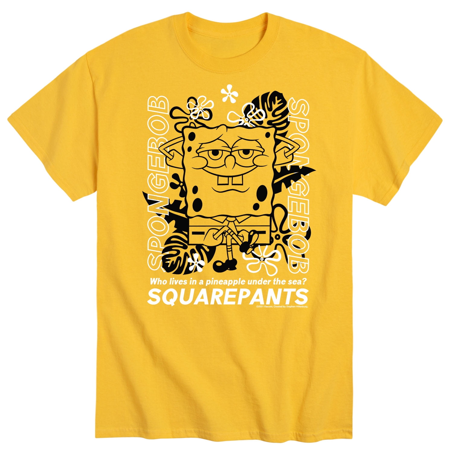 SpongeBob SquarePants - Tropical SpongeBob - Men's Short Sleeve Graphic ...