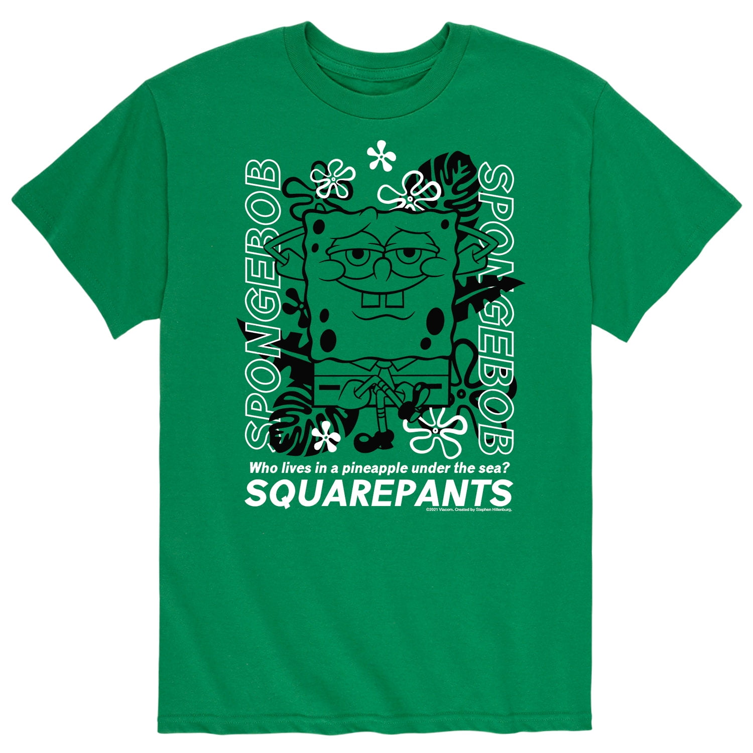 SpongeBob SquarePants - Tropical SpongeBob - Men's Short Sleeve Graphic ...