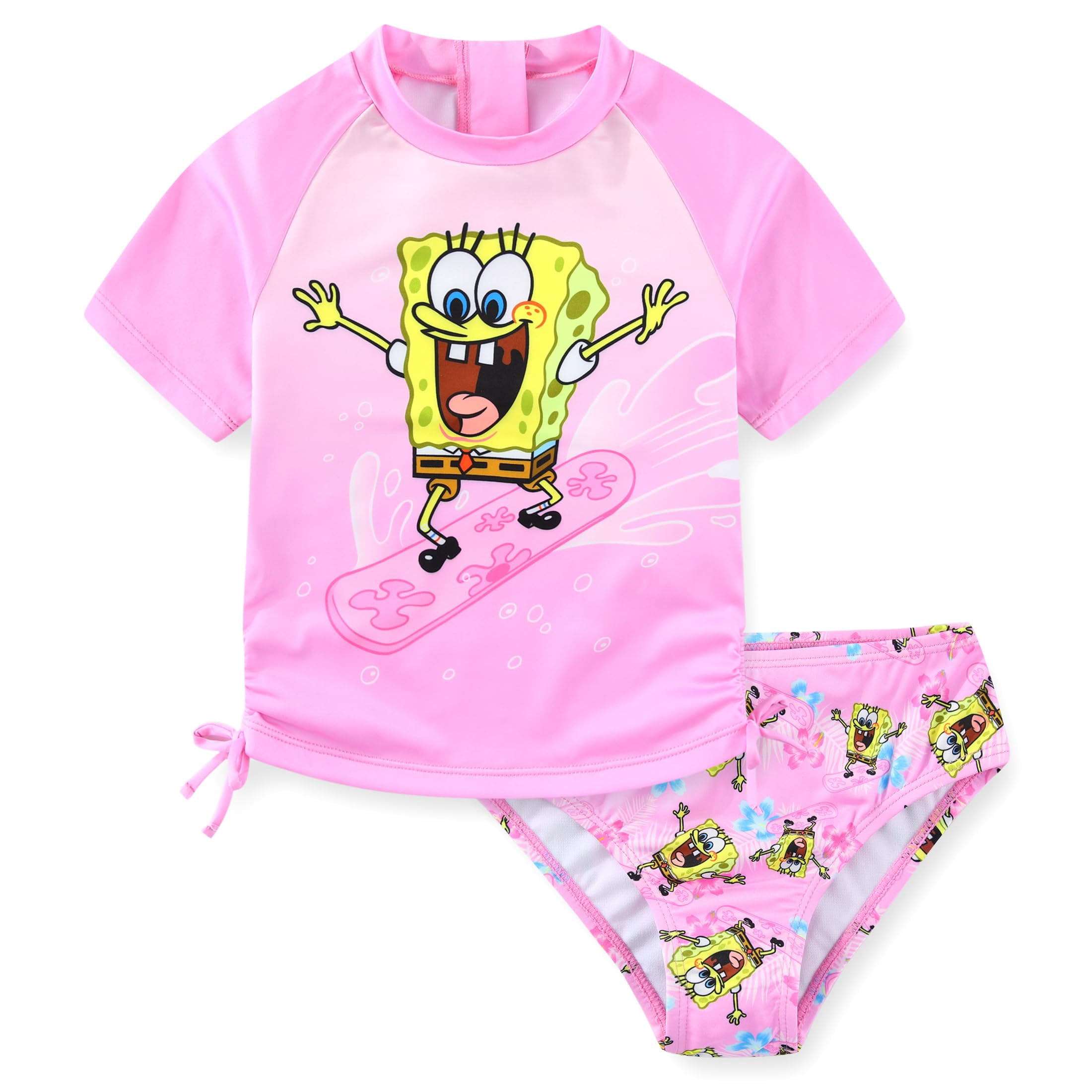 SpongeBob SquarePants UPF 50+ Rash Guard Shirt and Bikini Bottom Two ...