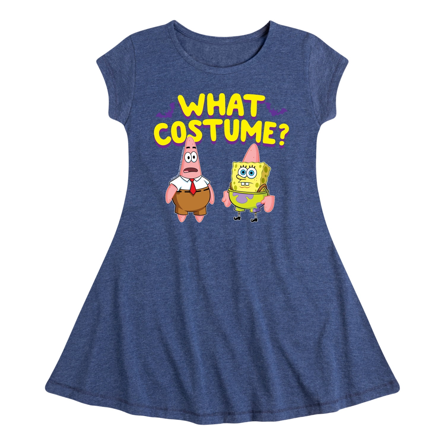 SpongeBob SquarePants - What Costume - Girls Fit And Flare Cap Sleeve ...