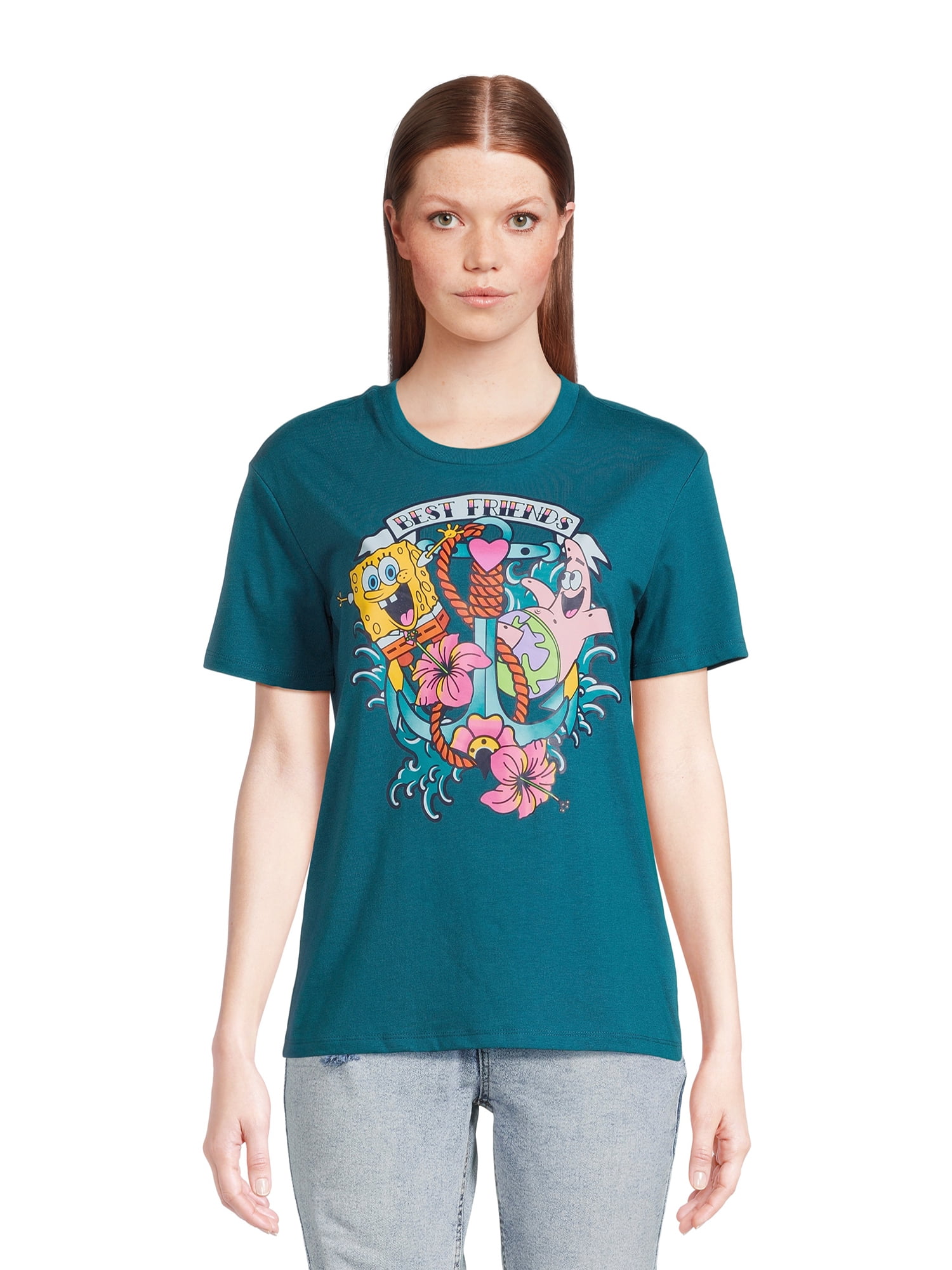 SpongeBob SquarePants women's Anchor Graphic Tee - XS-XXXL - Walmart.com