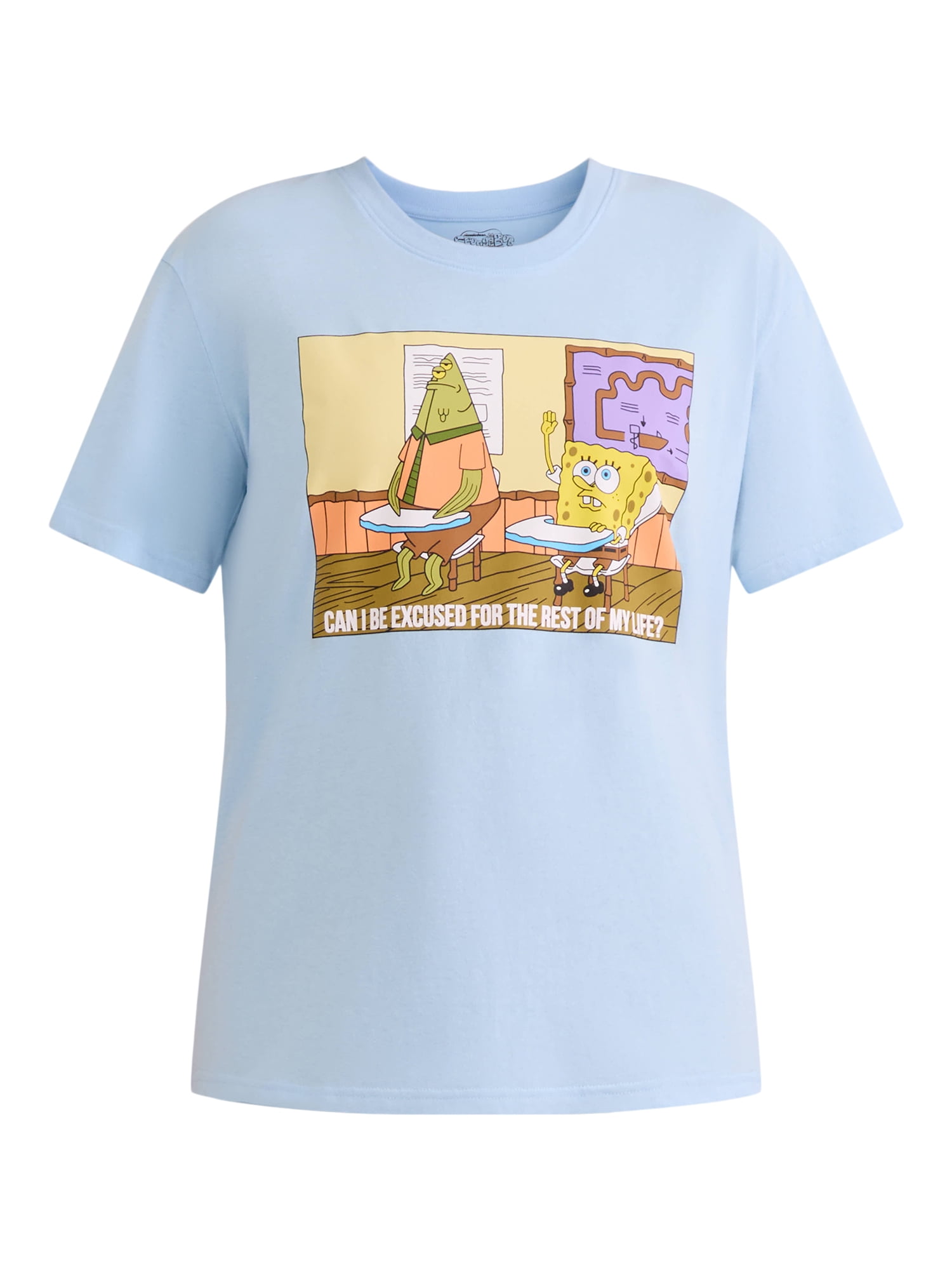 SpongeBob SquarePants Women's Graphic Tee with Short Sleeves, Sizes XXS ...