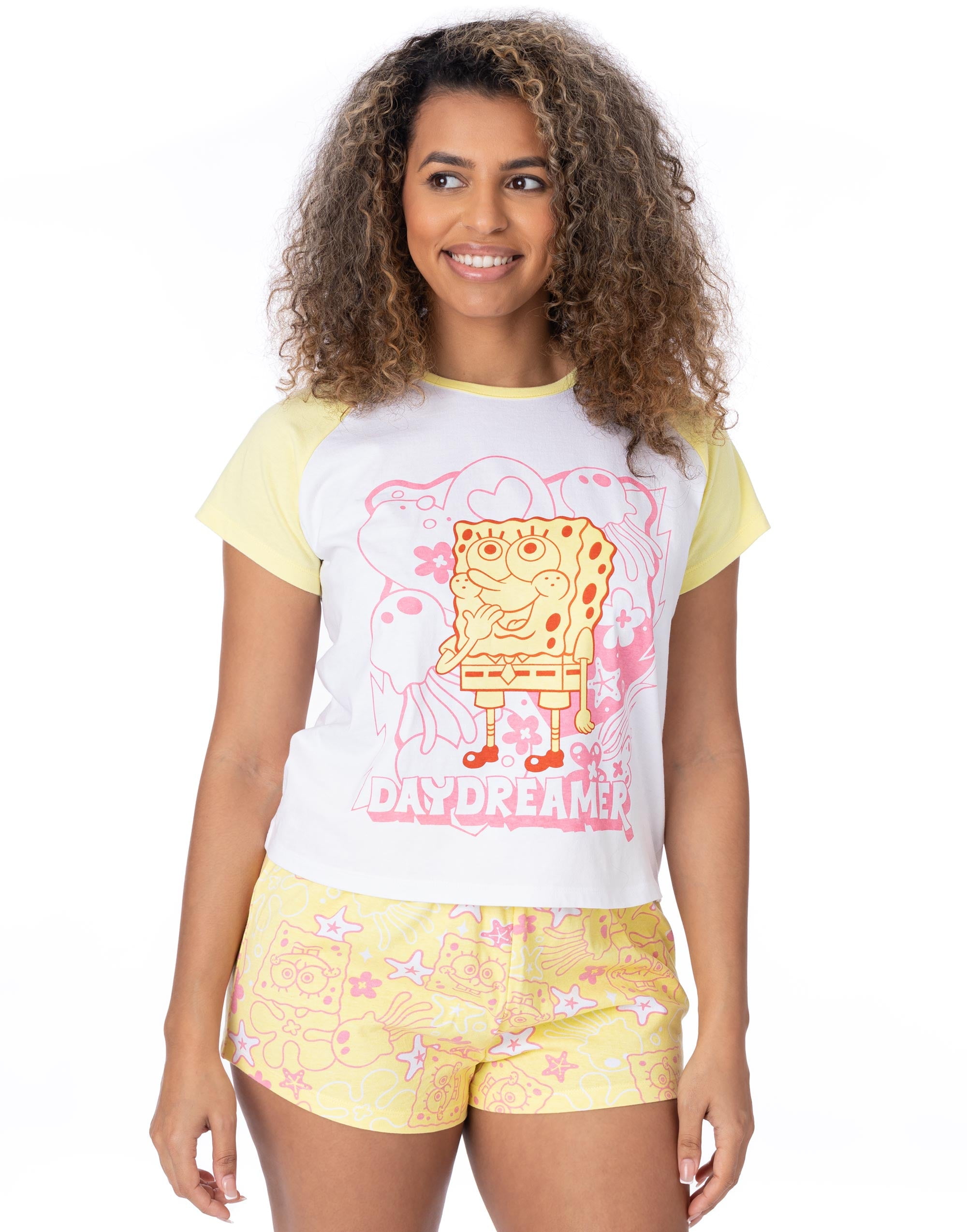 SpongeBob SquarePants Womens Multicoloured Short Sleeve Short Leg ...