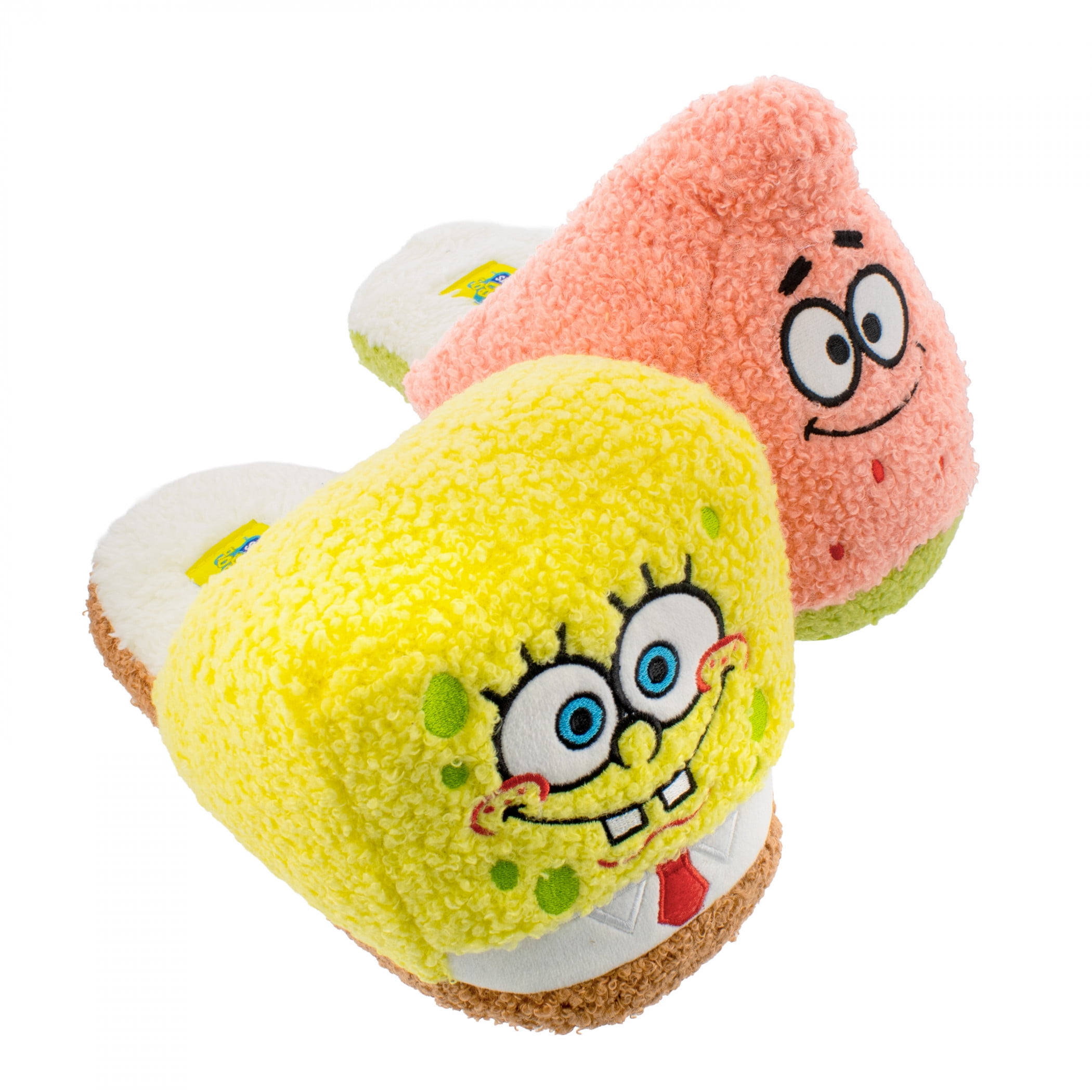 SpongeBob SquarePants and Patrick Fuzzy Slippers-Large (9/10) - Walmart.com
