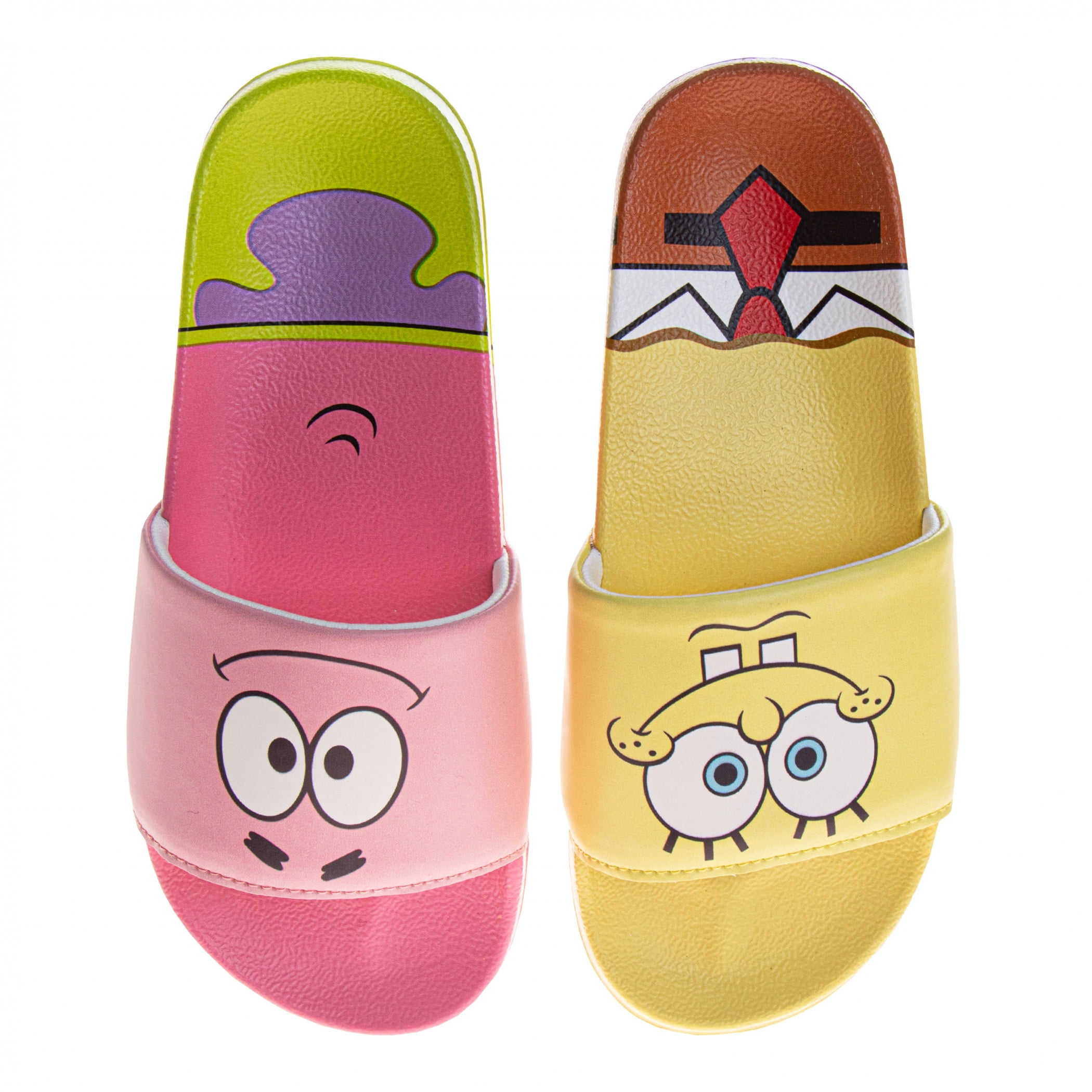 SpongeBob SquarePants and Patrick Mismatch Kid's Slide Sandals-Size 2-3 ...