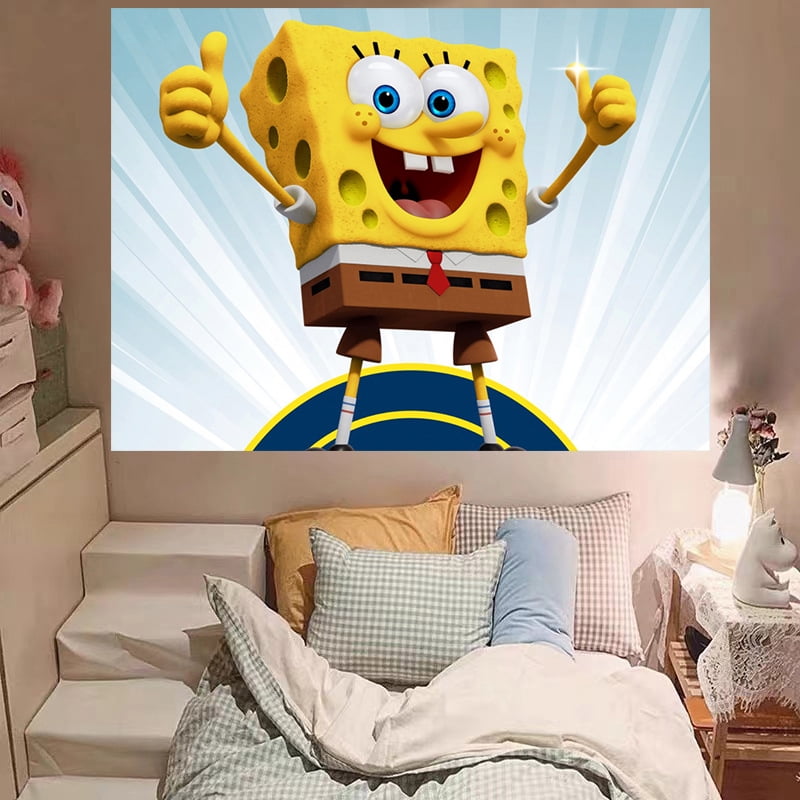 SpongeBob SquarePants background cloth, cute cartoon funny octopus ...