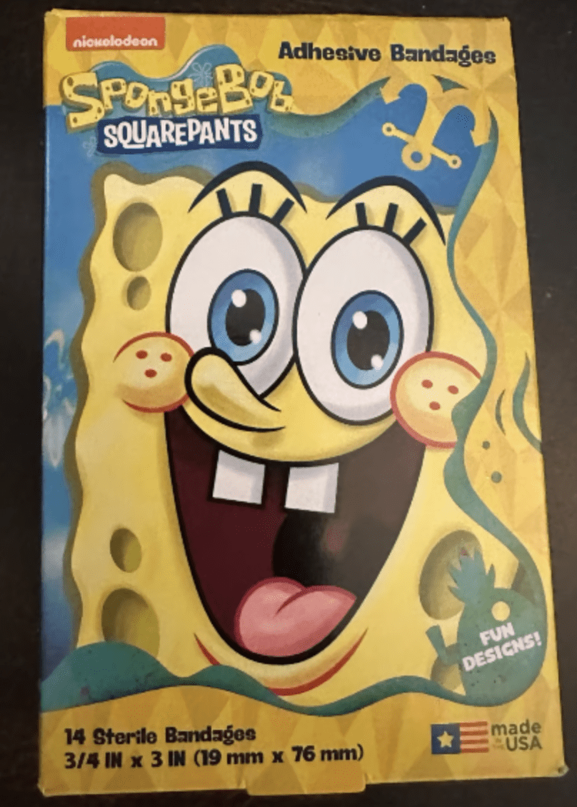 SpongeBob SquarePants bandaids new 14 adhesive bandages - Walmart.com