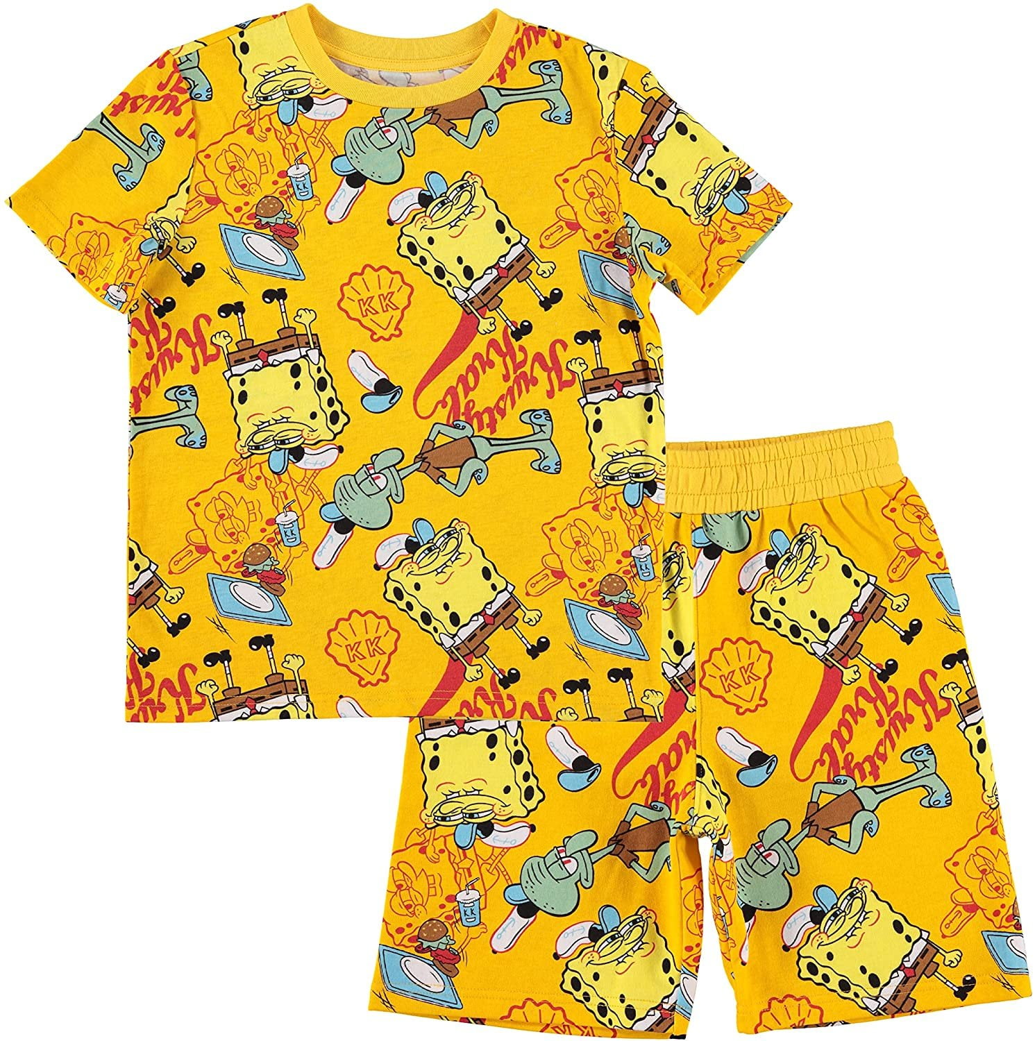 SpongeBob SquarePants by Nickelodeon Short Sleeve T-Shirt & Shorts (Boy ...