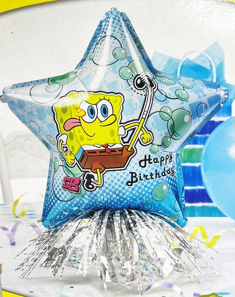 SpongeBob Squarepants Birthday Mylar Air-Filled Star Balloon Party ...