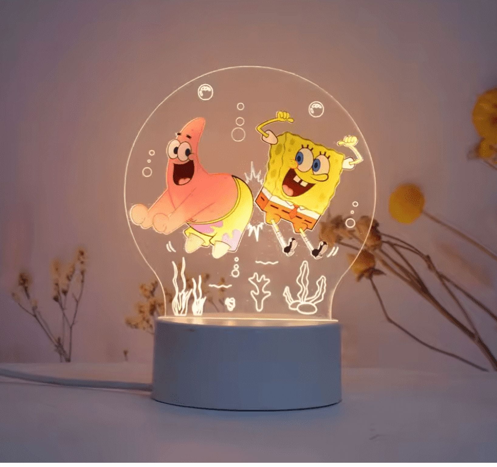 SpongeBob Squarepants & Patrick Star Night Light Lamp 3D - Walmart.com