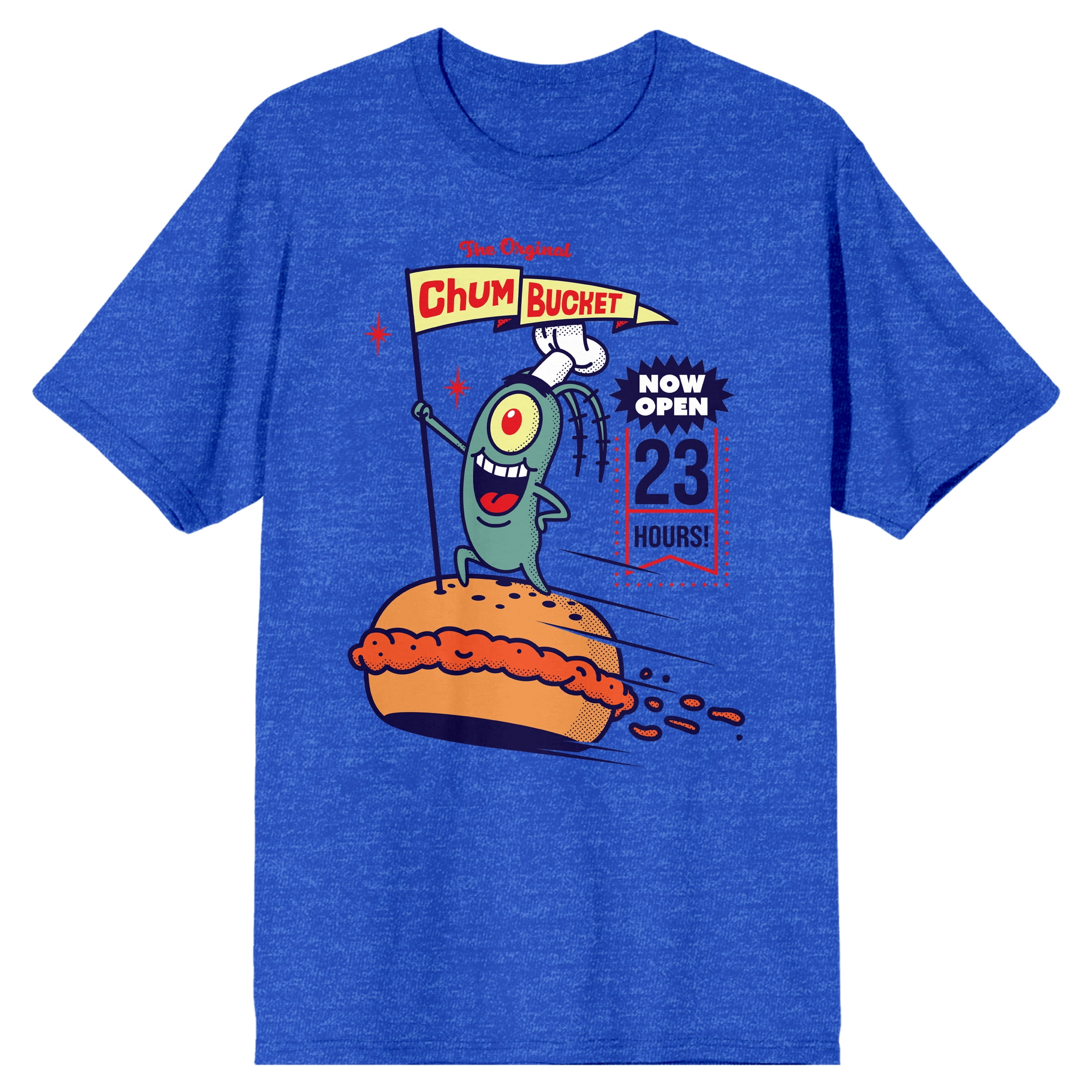 SpongeBob Squarepants Plankton The Original Chum Bucket Men's Royal ...