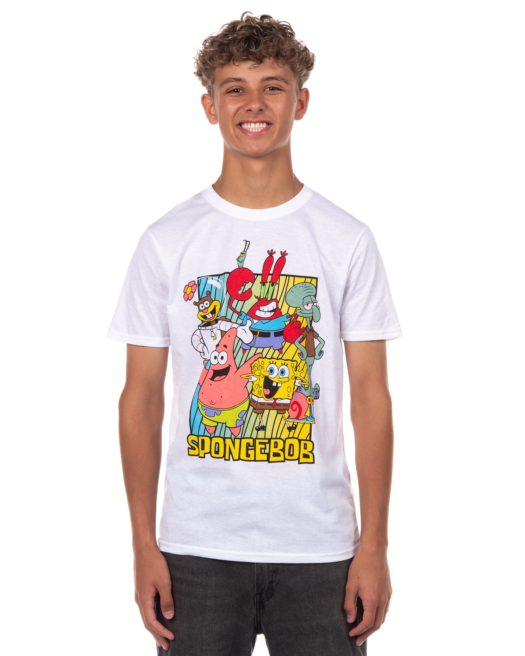 SpongeBob Squarepants Shirt Men's Squidward Patrick Sandy Short Sleeve ...