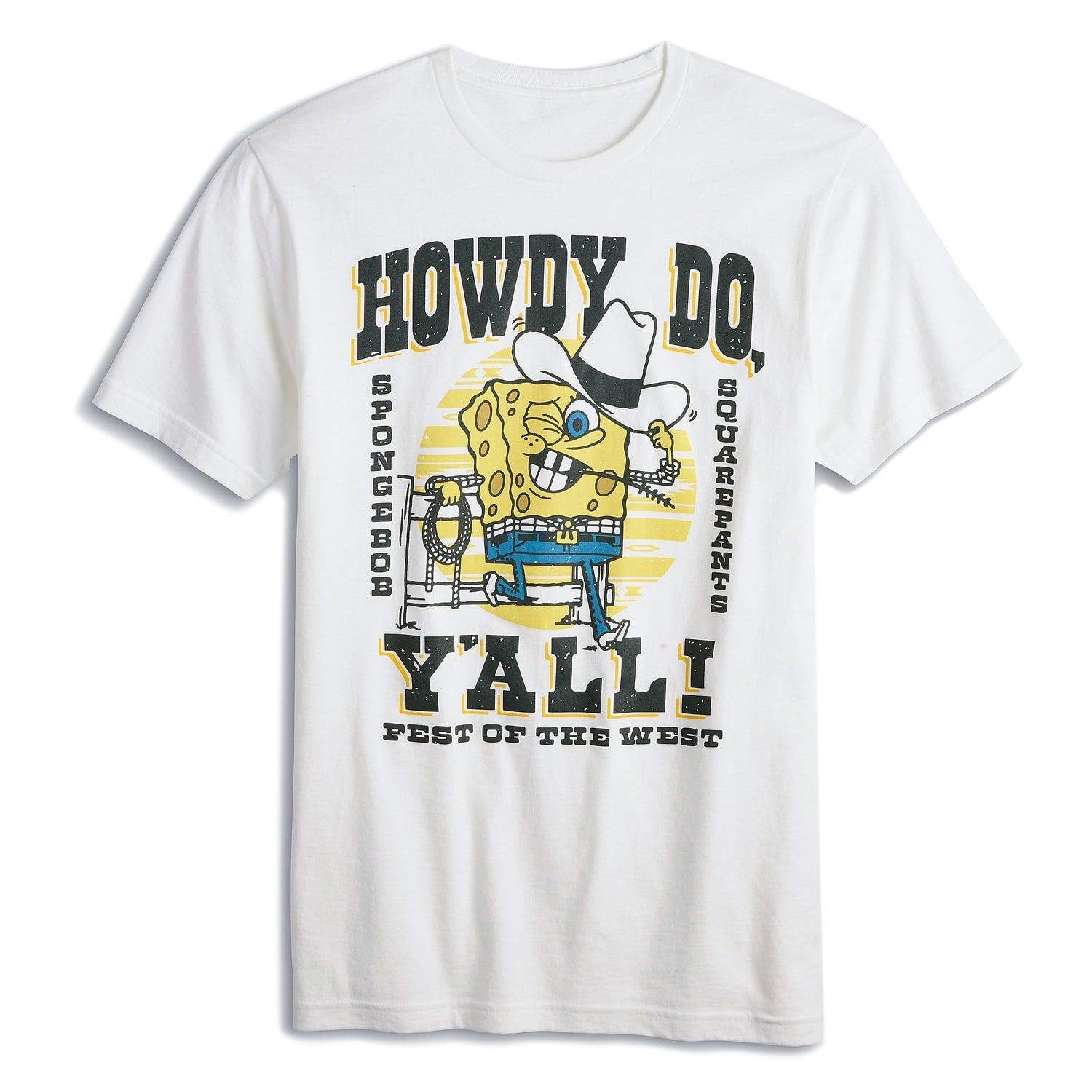 SpongeBob Squarepants Shirt Mens Howdy Do Best Of The West Graphic Tee ...