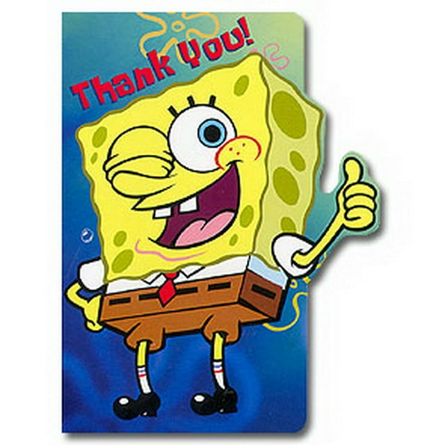 SpongeBob Thank-You Notes, 8pk - Walmart.com