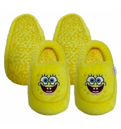 SpongeBob Warmies Cozy Plush Heatable Lavender Scented Slippers ...