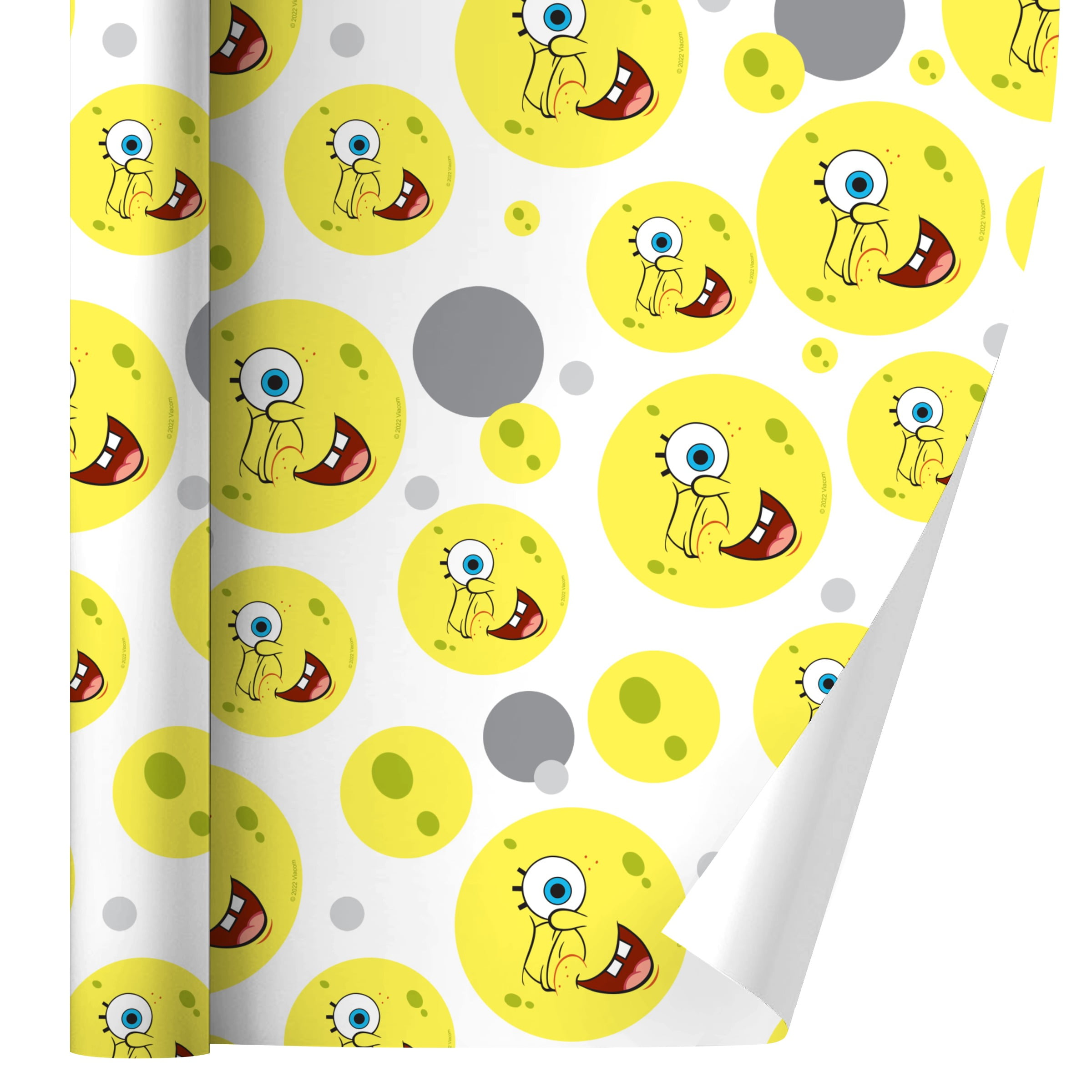 SpongeBob Winking Face Gift Wrap Wrapping Paper Roll - Walmart.com