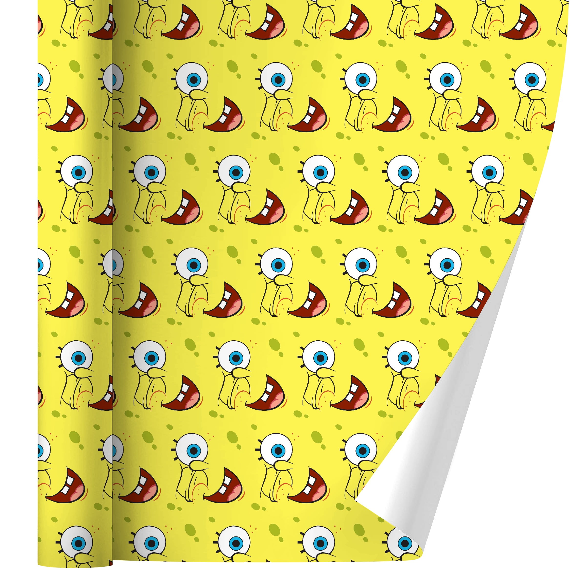SpongeBob Winking Face Gift Wrap Wrapping Paper Rolls - Walmart.com