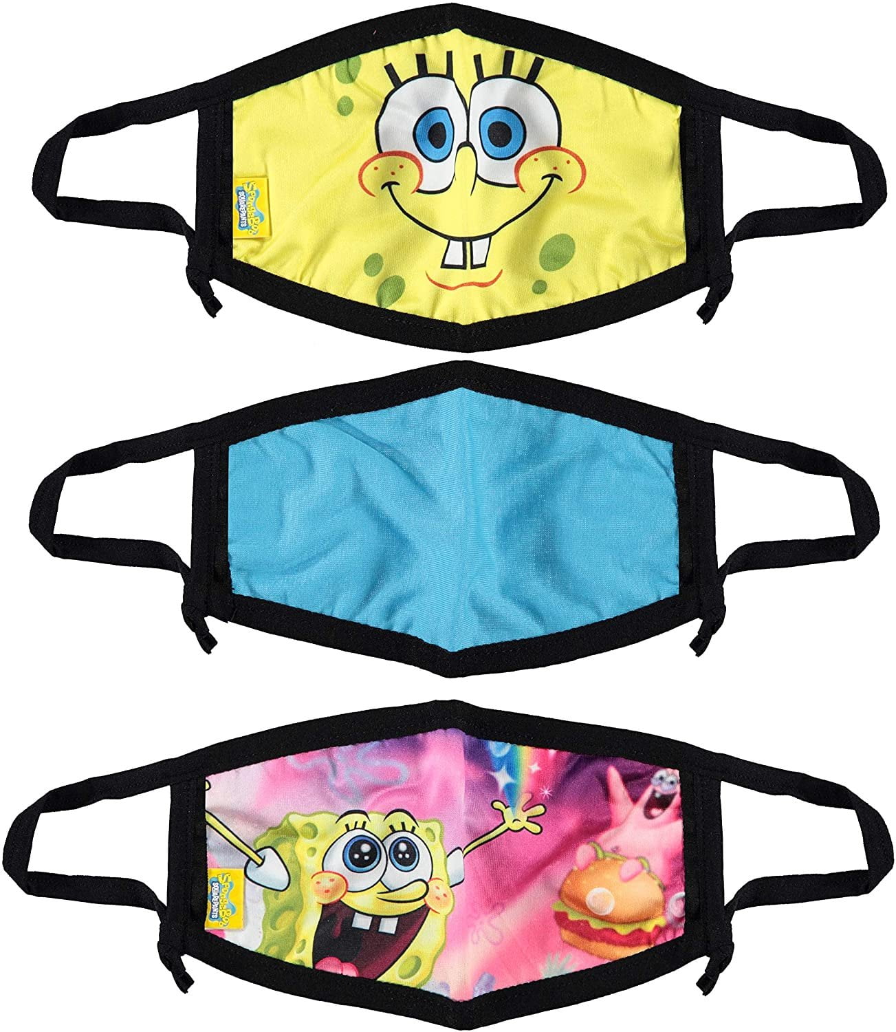Spongebob 3-Pack Kids Fashionable, Protective and Reusable Face Mask ...